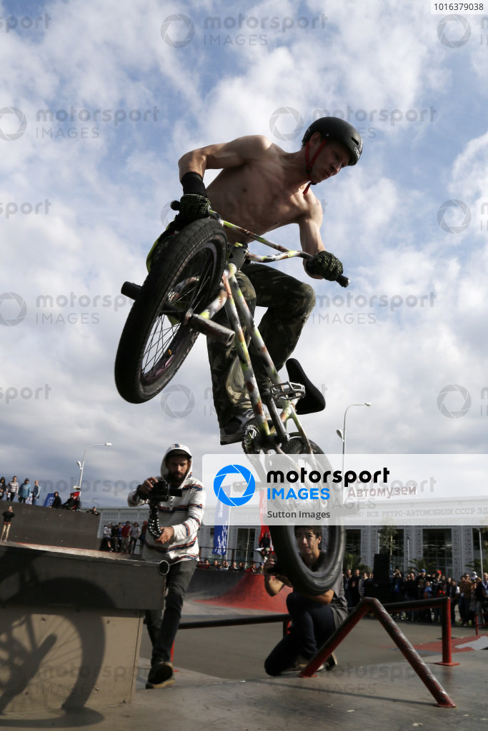 BMX display at Formula One World Championship, Rd15, Russian Grand Prix ...